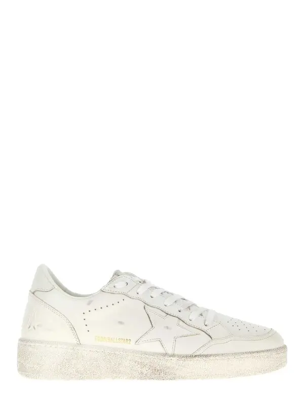 GOLDEN GOOSE Leather Ball Star Sneakers - White