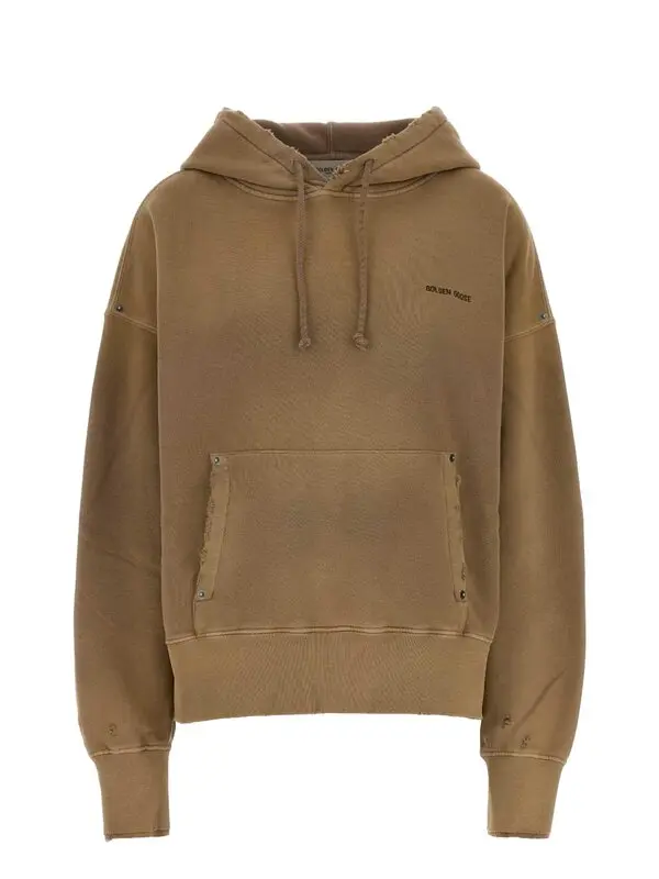GOLDEN GOOSE Oversize Cotton Sweatshirt - Brown