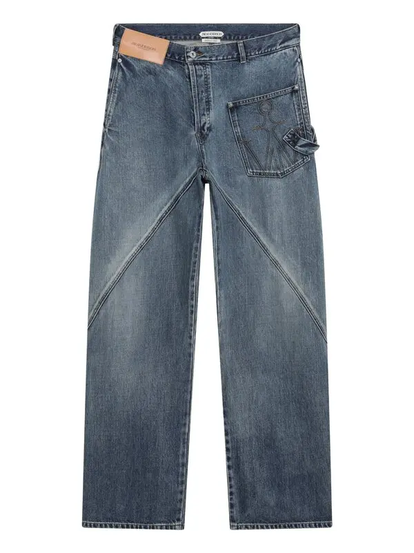 JW Anderson Mid Twisted Workwear Jeans - Blue