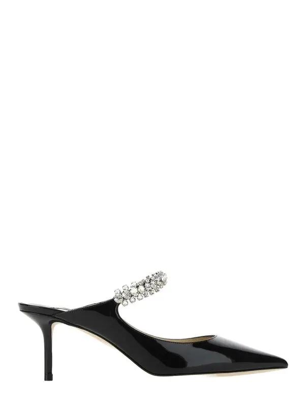 JIMMY CHOO Leather Bing 65 Mules - Black