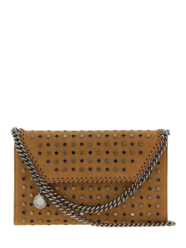 Stella McCartney Camel Alter Suede Falabella Crossbody Bag - Brown