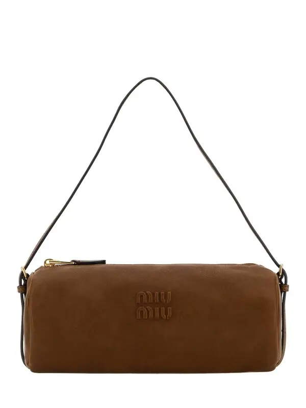 Miu Miu Nappa Leather Shoulder Bag - Brown