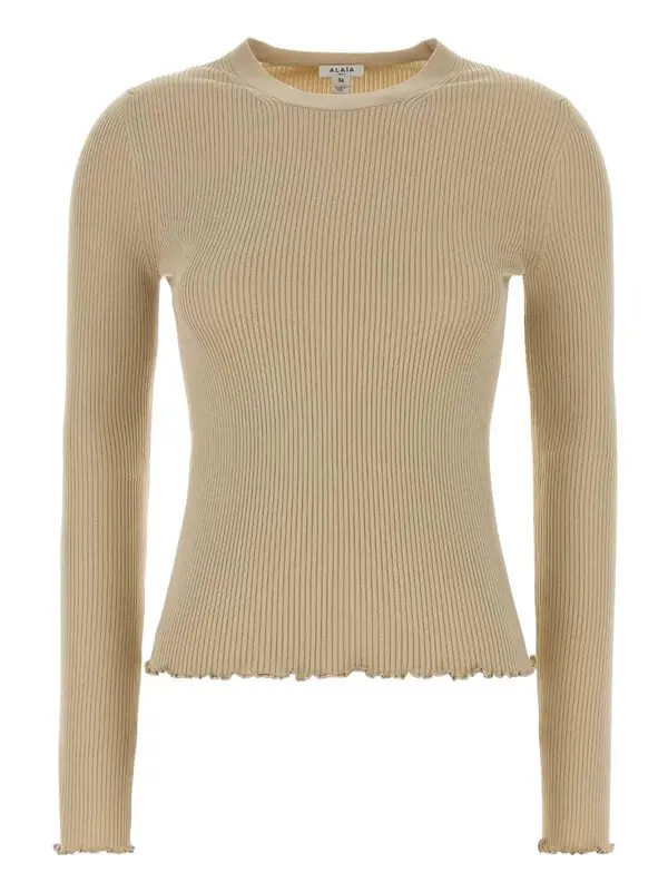 Alaïa Sand Knit Top - Brown
