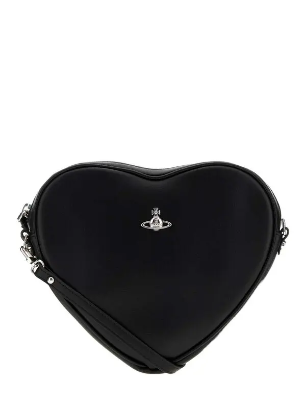 VIVIENNE WESTWOOD Synthetic Leather Alexa Heart Crossbody Bag - Black
