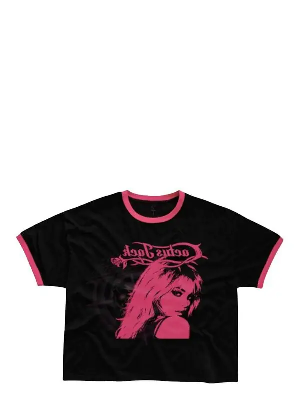 TRAVIS SCOTT Cactus Jack X Nike Burning Desire Ringer T-shirt - Black