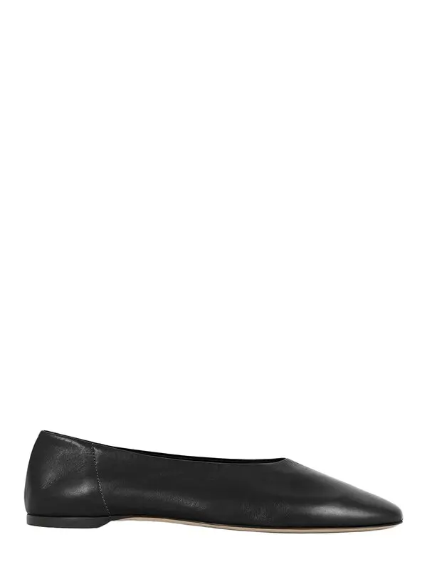 TOTEME Nappa Leather Slip Ballerinas - Black