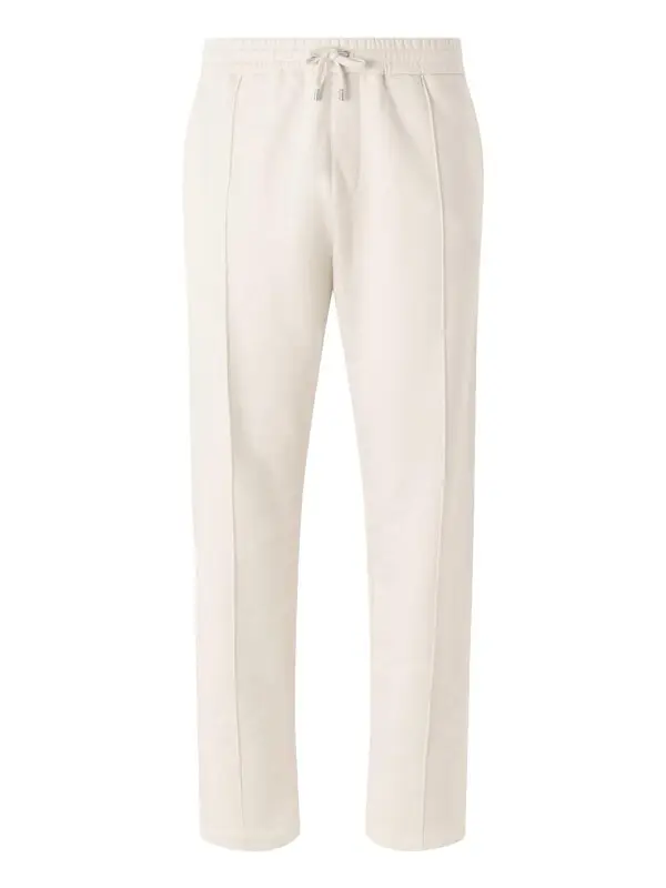 Ralph Lauren Purple Label Cotton And Cashmere-blend Drawstring Sweatpants - White