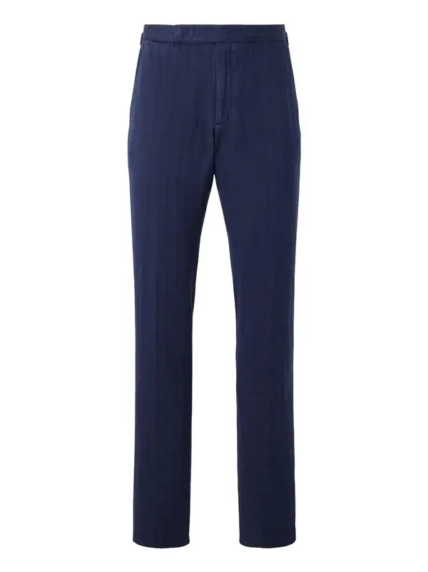 Ralph Lauren Purple Label Gregory Straight-leg Trousers - Blue
