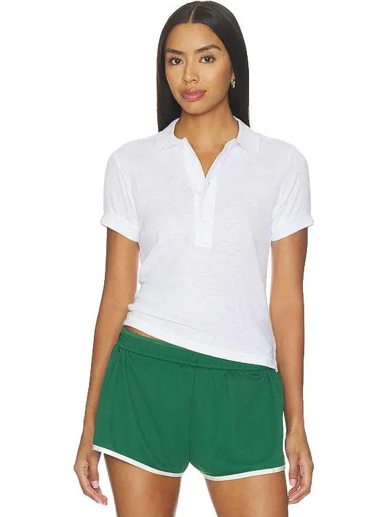 SKIMS Polo In White - Snow