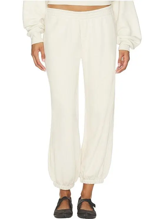 SKIMS Drapey French Terry Cropped Low Rise Jogger - Buff