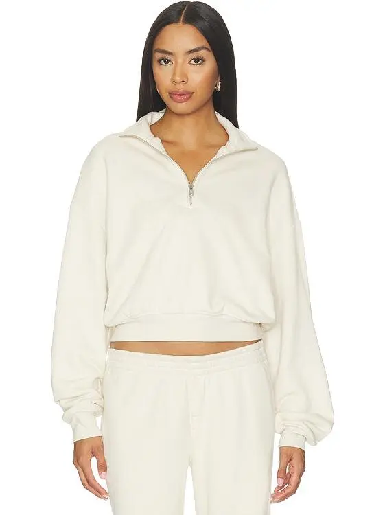 SKIMS Drapey French Terry Half Zip Pullover - Buff