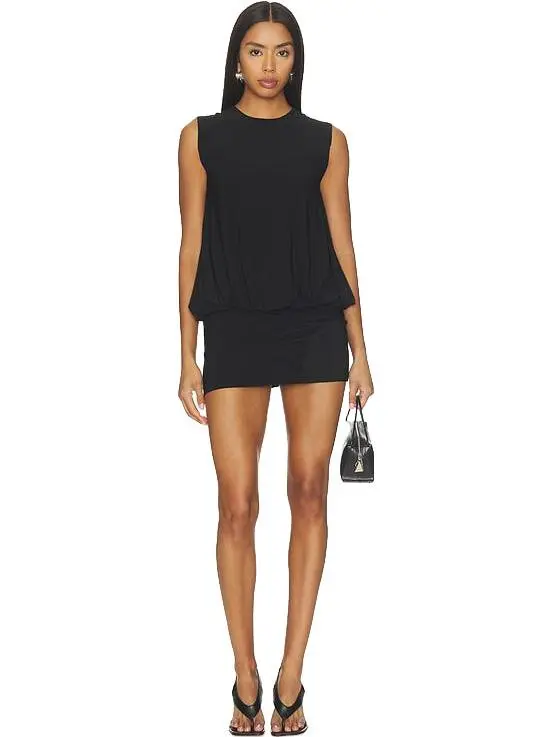 Norma Kamali Babydoll Mini Dress - Black