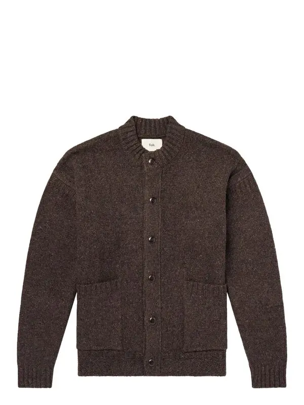 Folk Knitted Cardigan - Brown