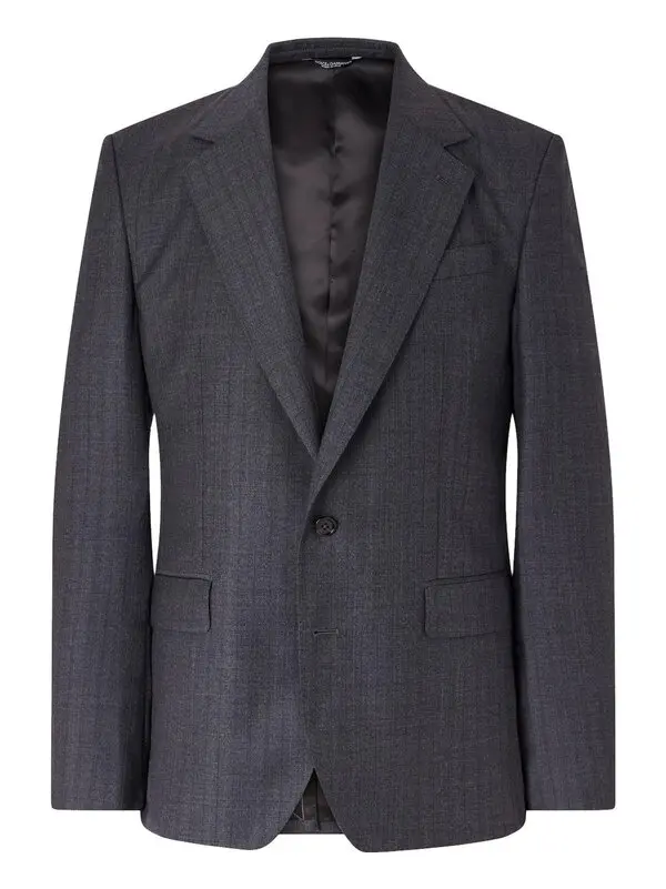 Dolce & Gabbana Pinstriped Virgin Wool Blazer - Gray