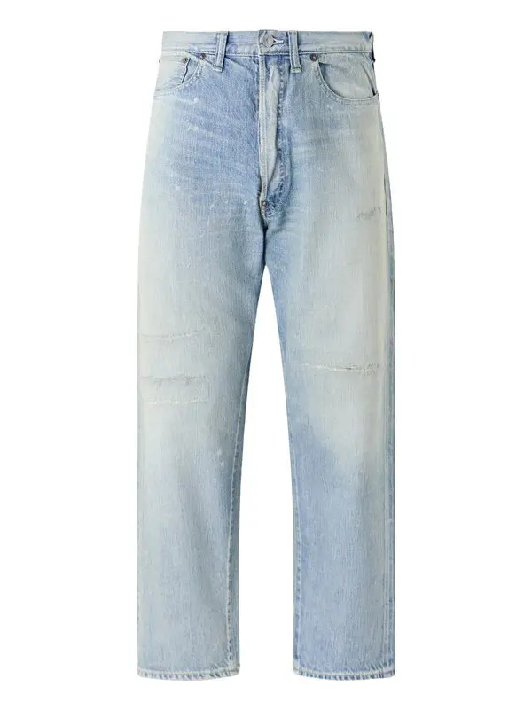 A.PRESSE No. 37 Wide-leg Distressed Jeans - Blue