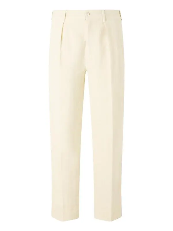 DRAKE'S Games Linen Trousers - Neutrals