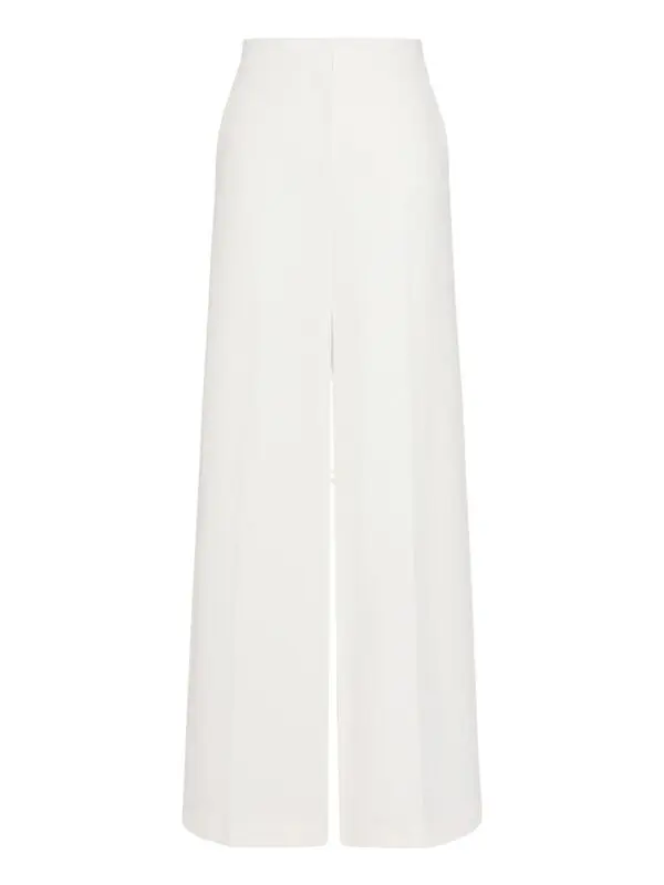 Max Mara Wide Leg Tailored Trousers - White