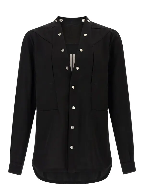 Rick Owens Larry Fogpocket Shirt - Black