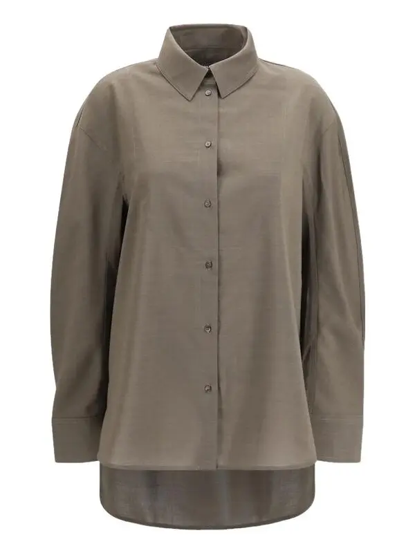 Jacquemus Long Sleeved Buttoned Shirt - Gray