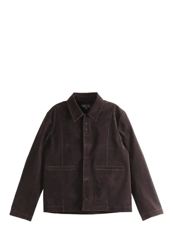 OMAR AFRIDI Velvet-effect Shirt Jacket - Purple