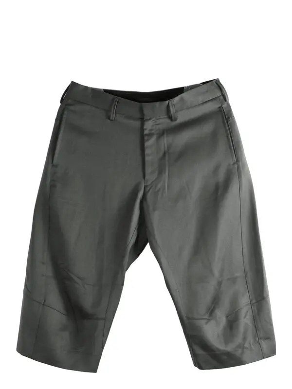 OMAR AFRIDI Panelled Wool Shorts - Grey