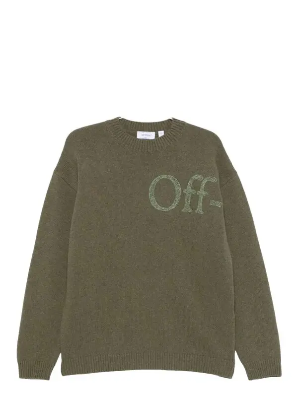 Off-White Bookish Crewneck Sweater - Green