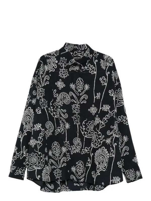 Giorgio Armani All-over Printed Long-sleeved Shirt - Multi-color