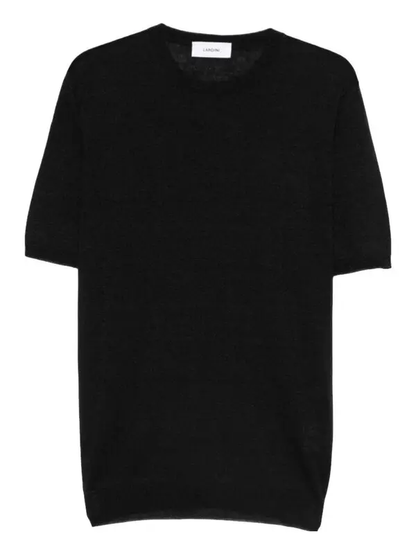 LARDINI Short-sleeved T-shirt - Black
