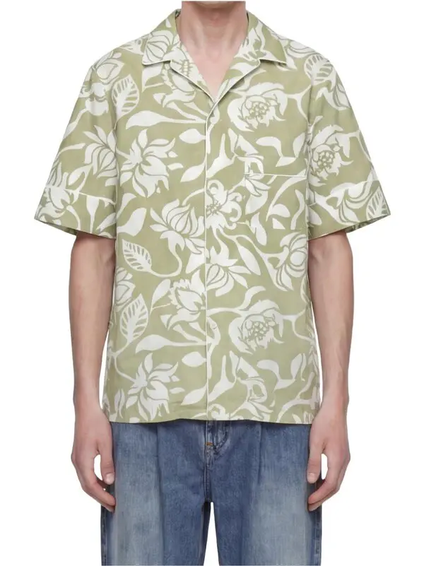 HED MAYNER Floral Shirt - Green