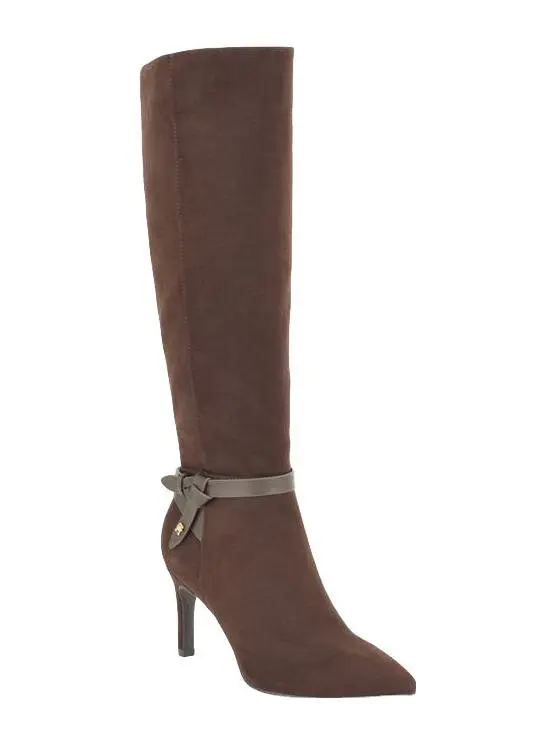 Tommy Hilfiger Jolay Knee-high Pointed Toe Stiletto Boots - Dark Brown