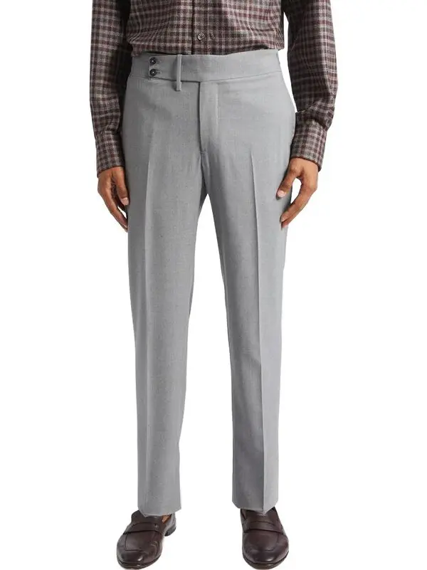 Isaia Casalnuovo Wool Trousers - Grey