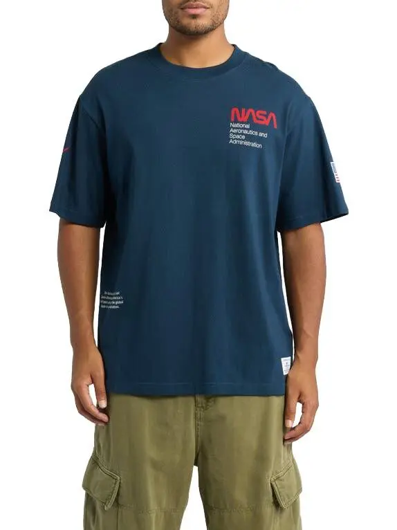 Alpha Industries Nasa Graphic T-shirt - Replica Blue