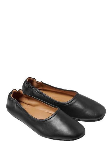 Beek Swan Leather Ballet Flat - Black