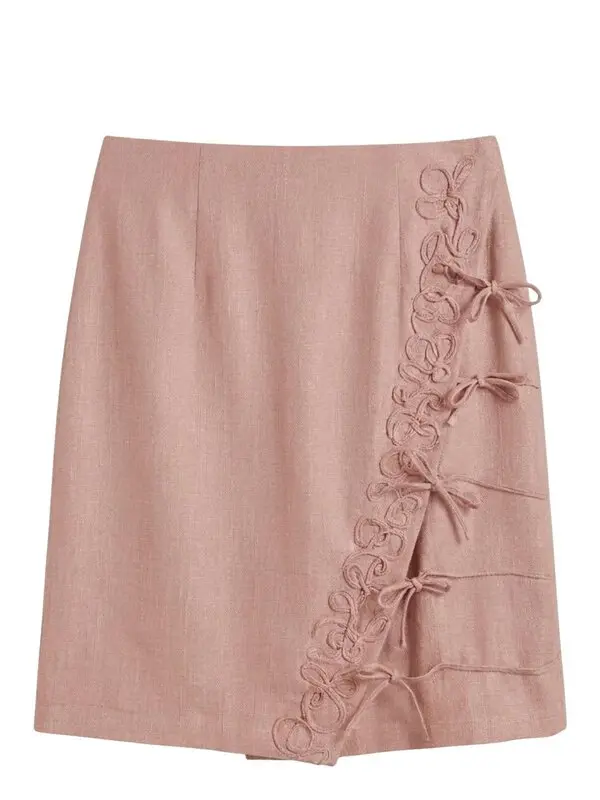 TAARACH & AMPERSAND Knotlight Mini Skirt - Pink