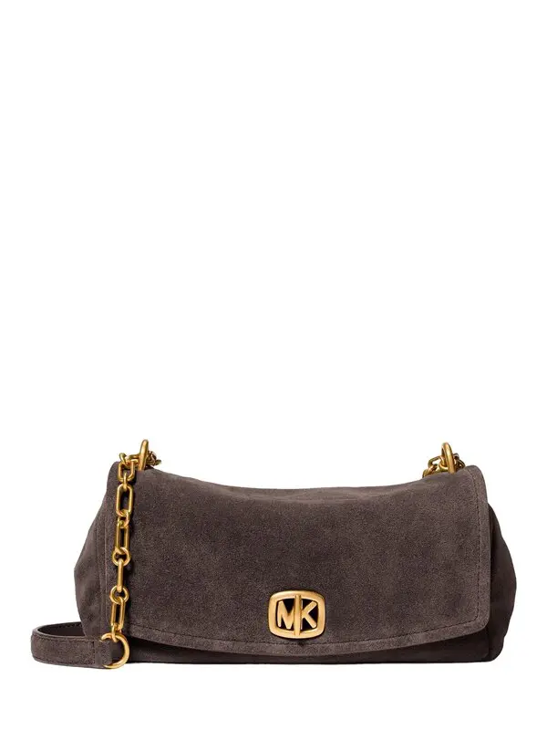 Michael Kors Bryant Small Suede Convertible Shoulder Bag - Brown