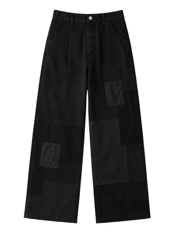 Comme Des Garçons Panelled Wide-leg Trousers - Black