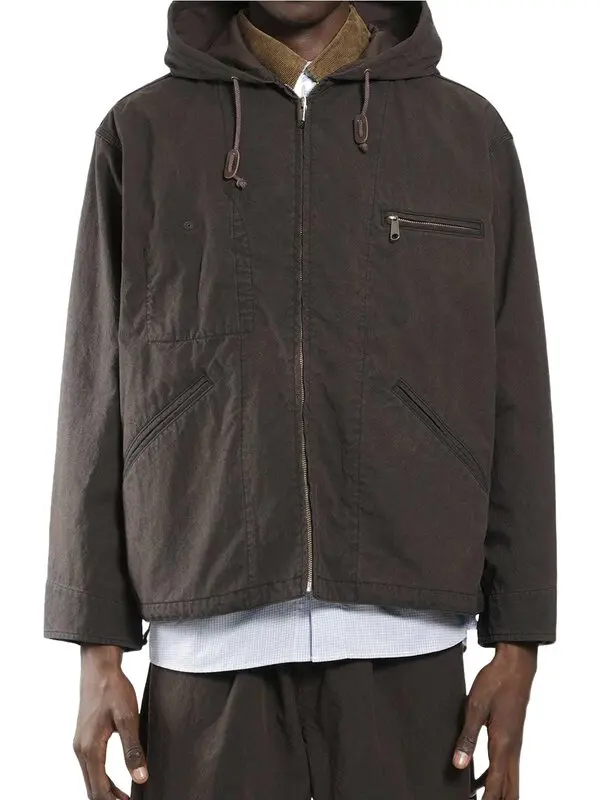 Comme Des Garçons Long Sleeve Hooded Jacket - Brown