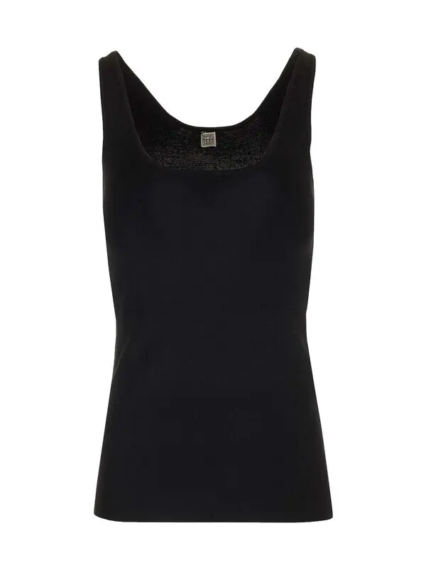 TOTEME Compact Knit Tank - Black