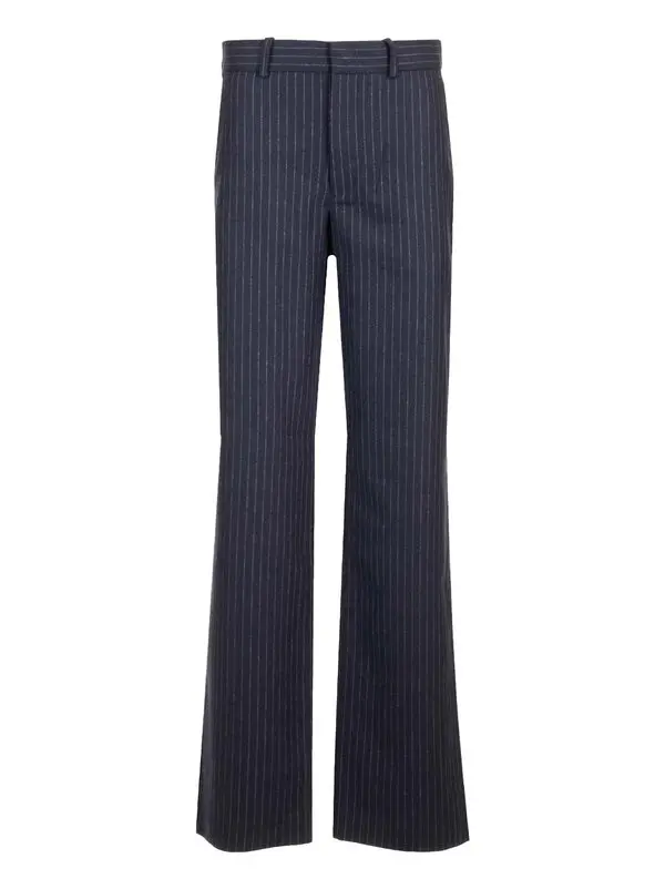 A.p.c. Tailored Striped Wool Trousers - Blue