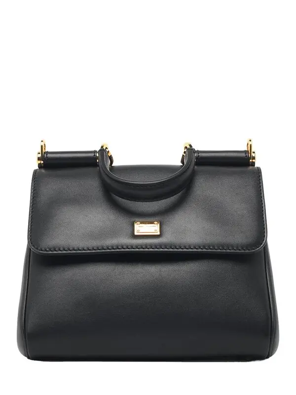 Dolce & Gabbana Small 'my Sicily' Leather Bag - Black