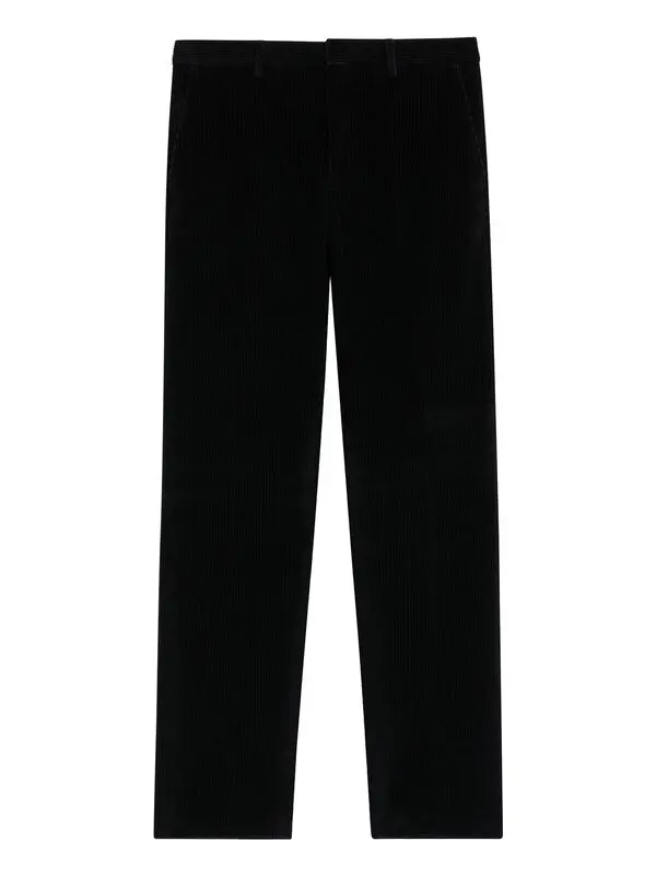 Loro Piana Dark Grey Corduroy Cotton Trousers - Gray