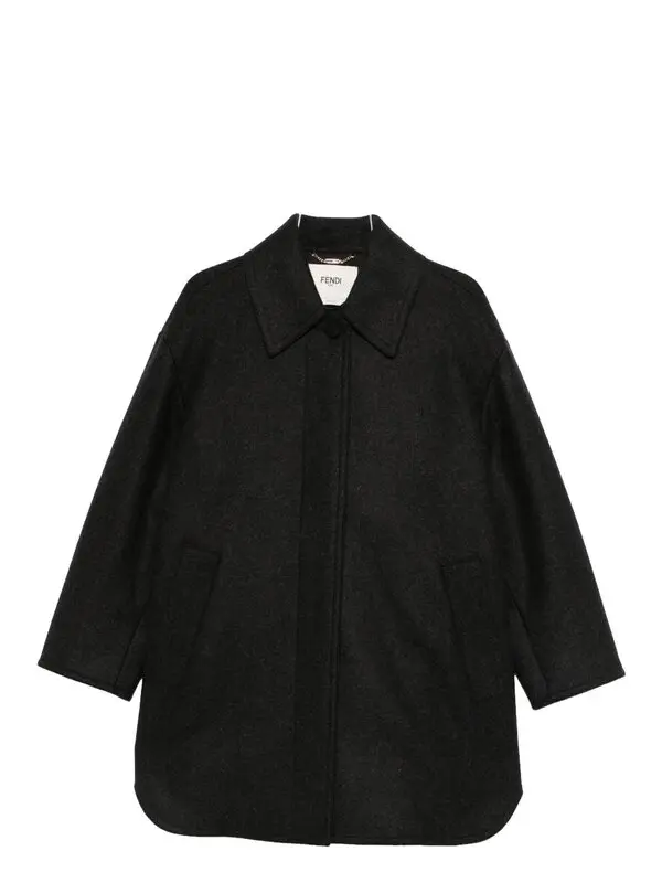 Fendi Wool Midi Coat - Multicolor