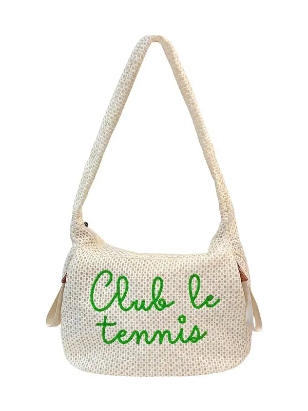 LILLY LOVES Neutrals Club Le Tennis Bag - White