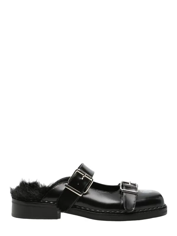 Simone Rocha Square-toe Buckled Mules - Black