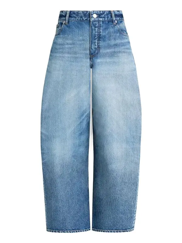 Alaïa High-waisted Wide-leg Jeans - Denim Blue