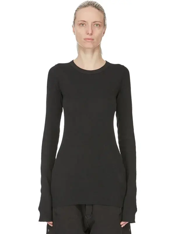 Rick Owens Medium-weight Cotton Long-sleeve T-shirt - Nero