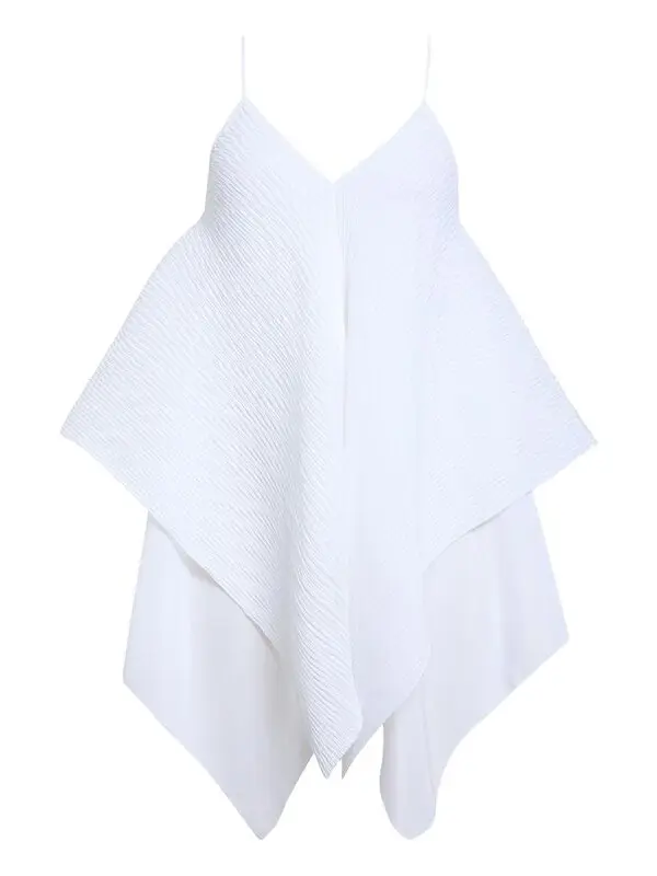 JW Anderson Pleated Handkerchief Hem Camisole - White