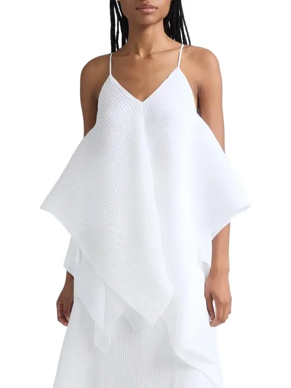 JW Anderson Pleated Handkerchief Hem Camisole - White