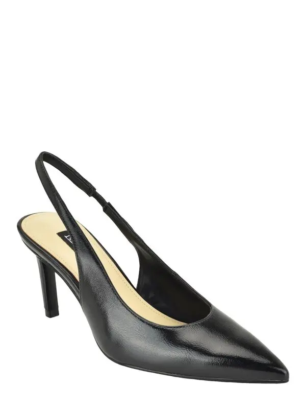 Nine West Verone Faux Leather Slingback Pumps - Black