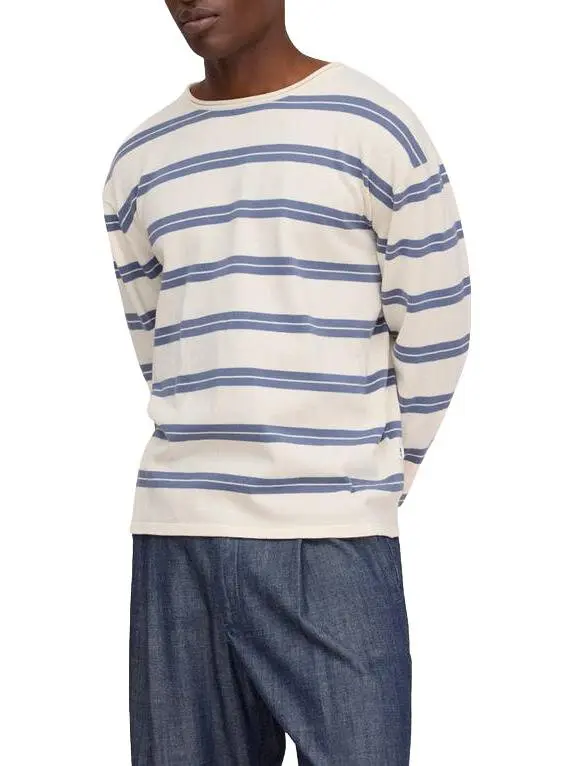 Nn07 Sailor Crew Striped Organic Cotton Sweater - Ivory